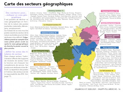 Les secteurs géographiques - SNUipp-FSU