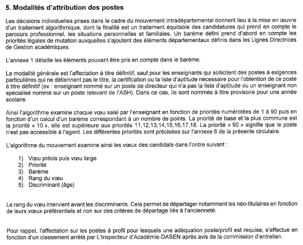 Barème de mutation - SNUipp-FSU